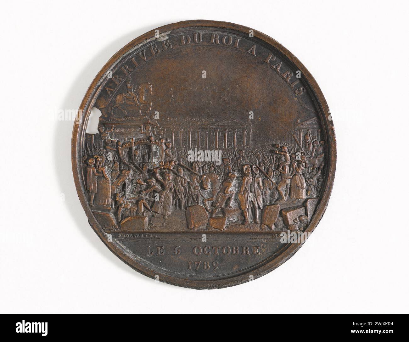 Bertrand Andrieu (1761-1822). "Arrival of the king in Paris". Bronze ...