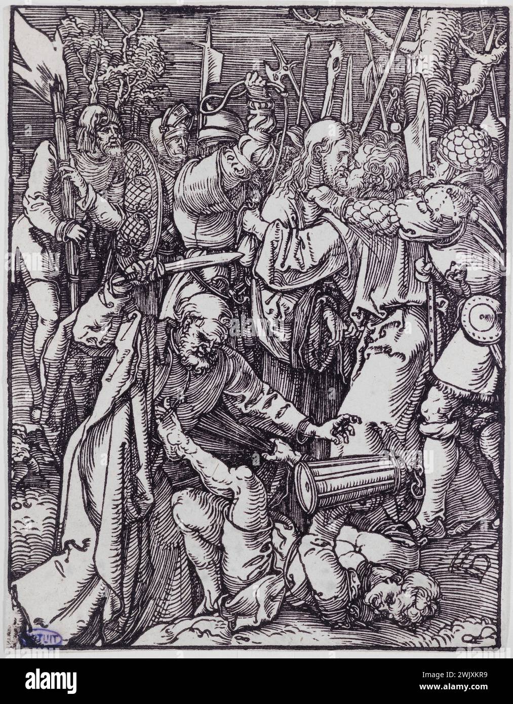 Albrecht DURER (1471-1528). "The little passion: the arrest of Jesus Christ". (B 27). Engraving ...