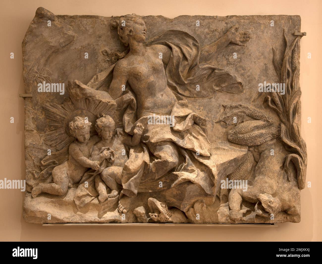 Nicolas Sébastien Adam (Adam Le Jeune, 1705-1778). "Latona changes the lycie farmers in frogs ...