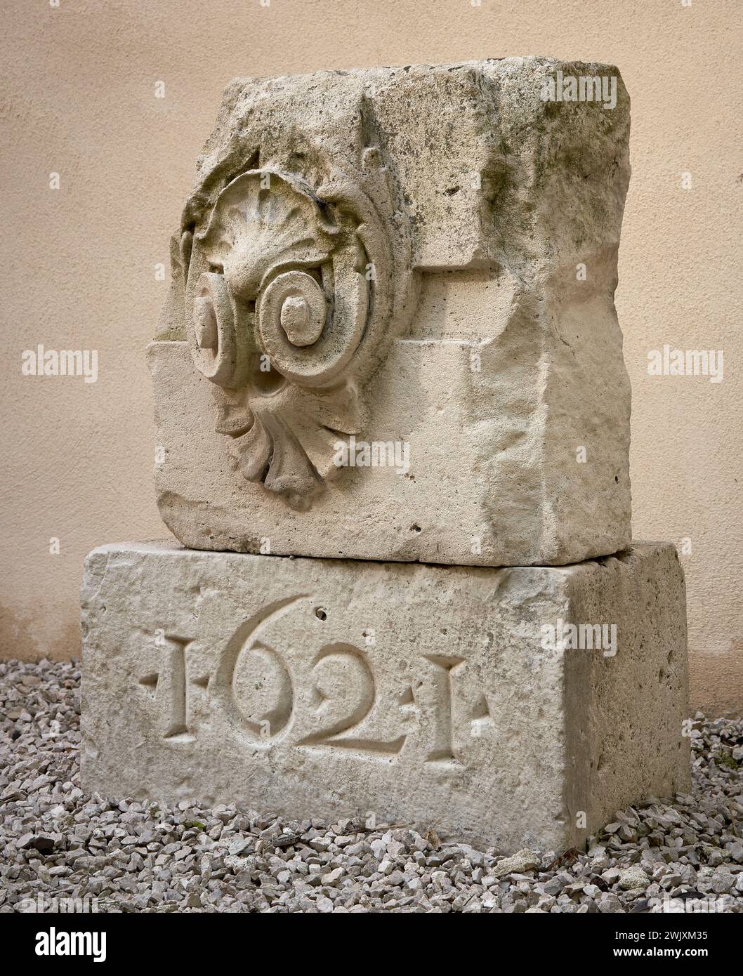 Anonymous, decorative relief with two shells (title awarded). Rock ...