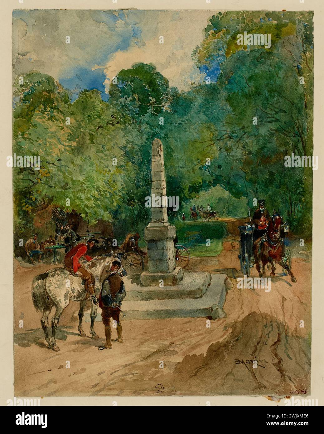 MORIN, Edmond (n.1824-03-26-D.1882-08-18), the Promenade au Pré Catelan ...