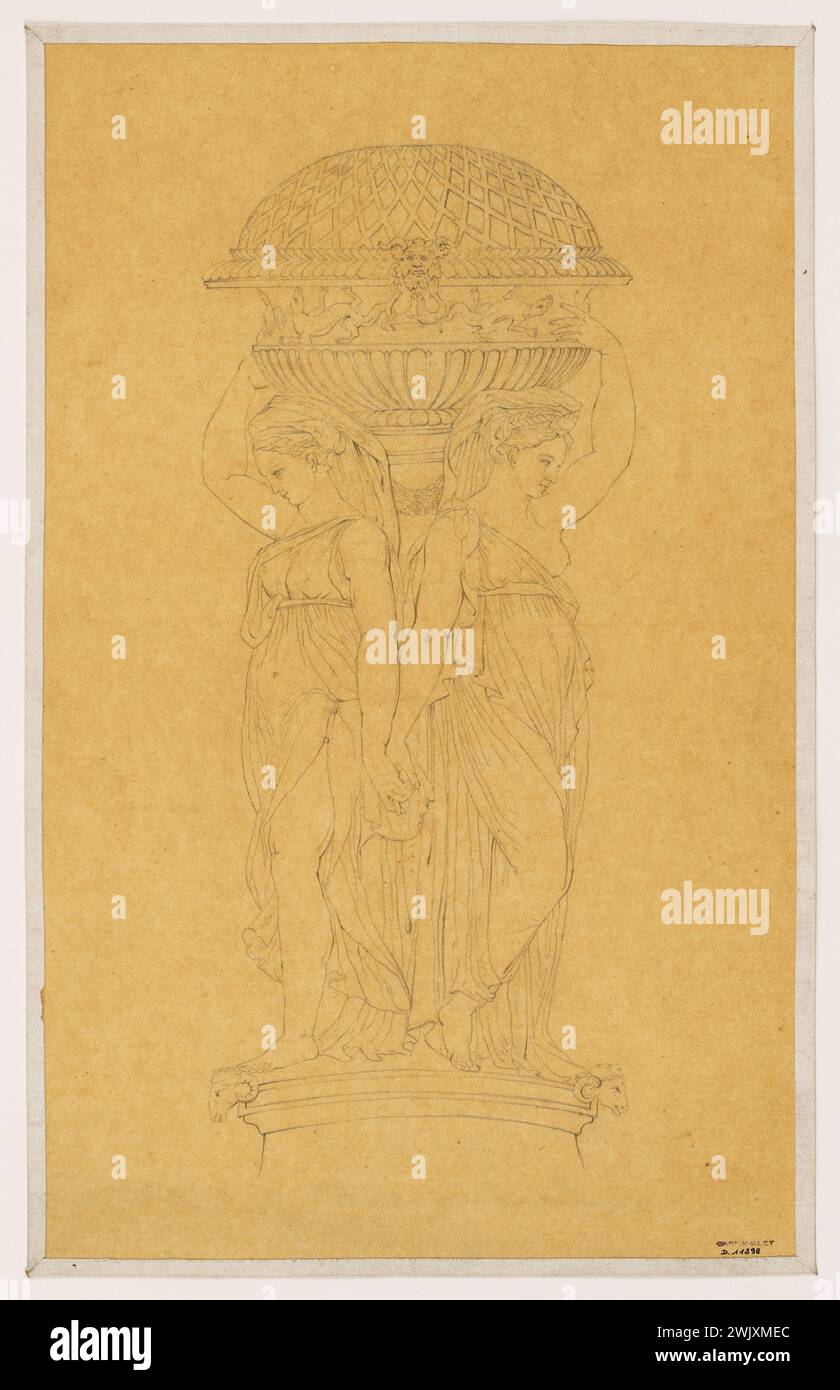 Anonymous, drawing executed according to an engraving representing the ...