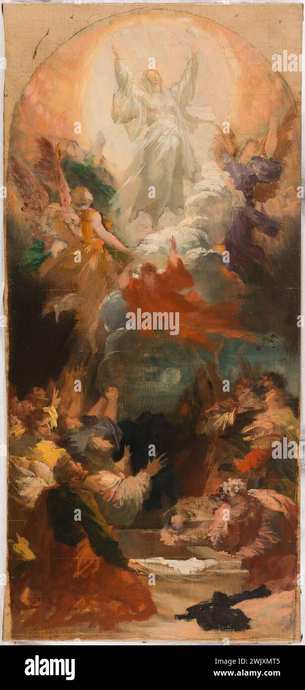 Xavier-Alphonse Monchablon (1835-1907). "Sketch for the Notre-Dame-de ...