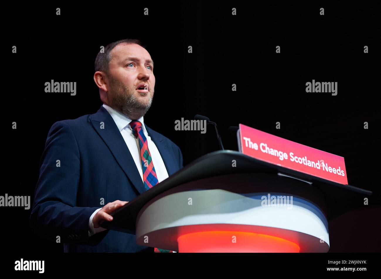 Glasgow Scotland, UK 17 February 2024. Ian Murray MP at the Scottish ...