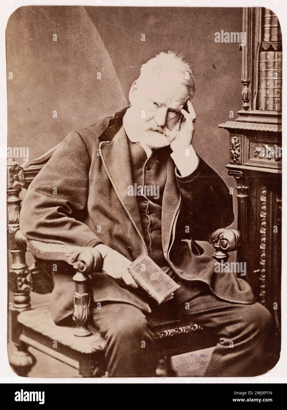 Victor Hugo. Photograph by Stanislas Julien Comte Ostlorog, says Walery ...
