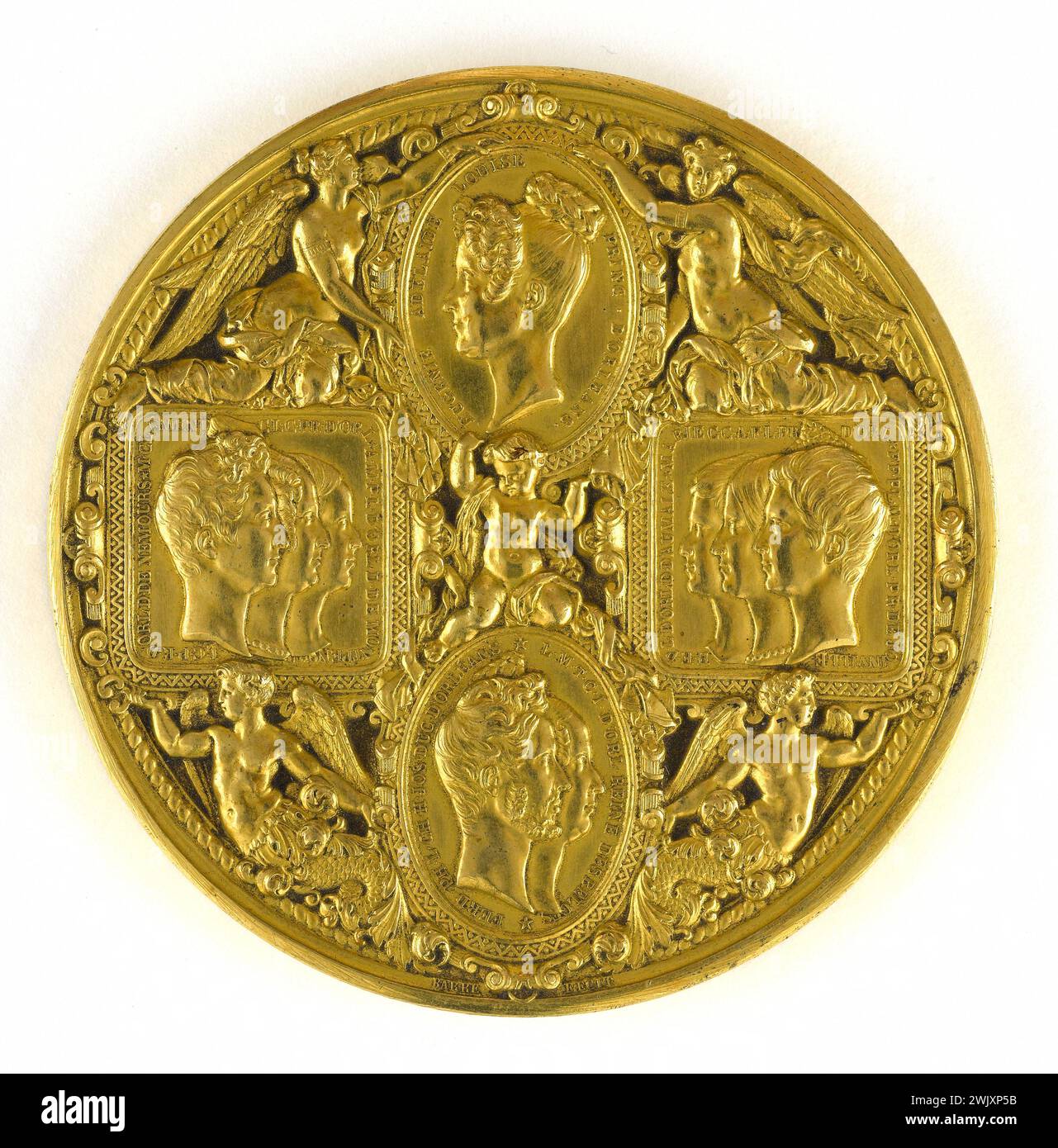 Jean-Auguste Barre (1811-1896). "The royal family visiting the currency ...