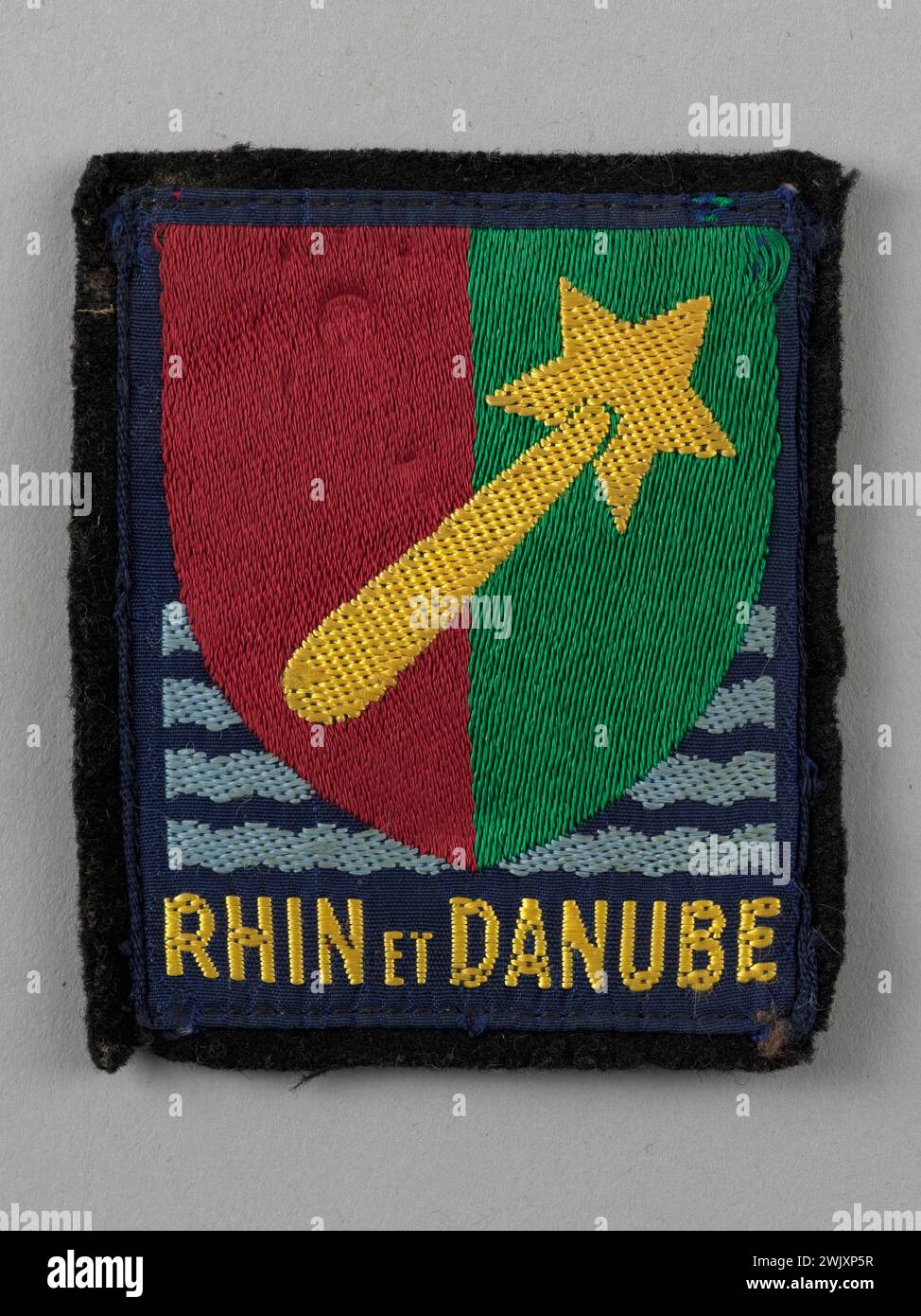 War 1939-1945. Insigne "Rhine and Danube", 1st French army. General ...