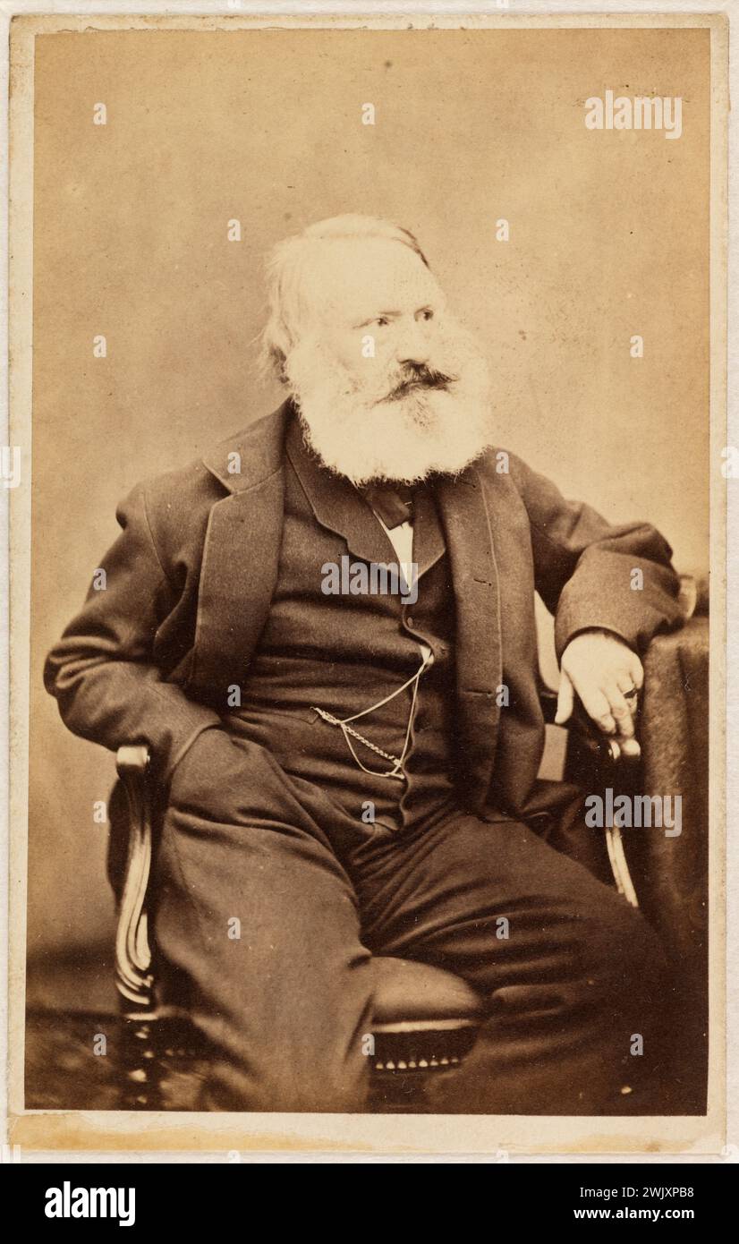 Belsham Hutton, Thomas. "Victor Hugo in Guernsey". Albumin paper draw ...