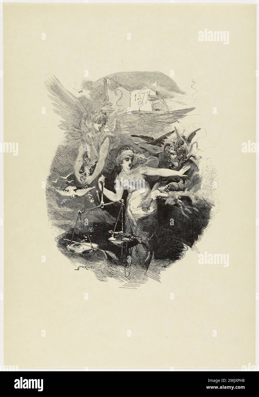 Edmond Morin (1824-1882). "Our wishes". Bois, 1877. Museum of Fine Arts ...