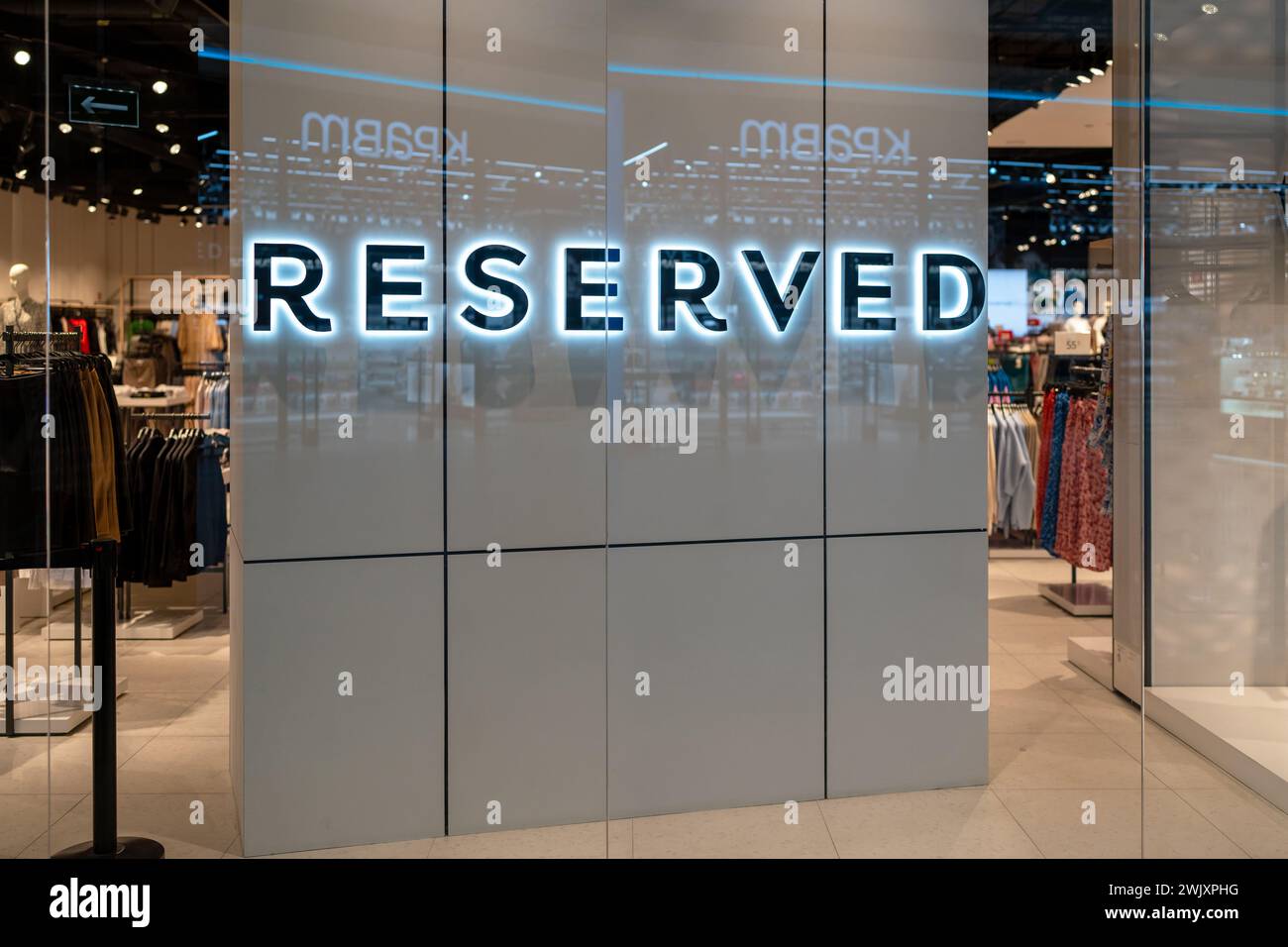 RESERVED Store Sign. Minsk, Belarus - february 17, 2024 Stock Photo - Alamy