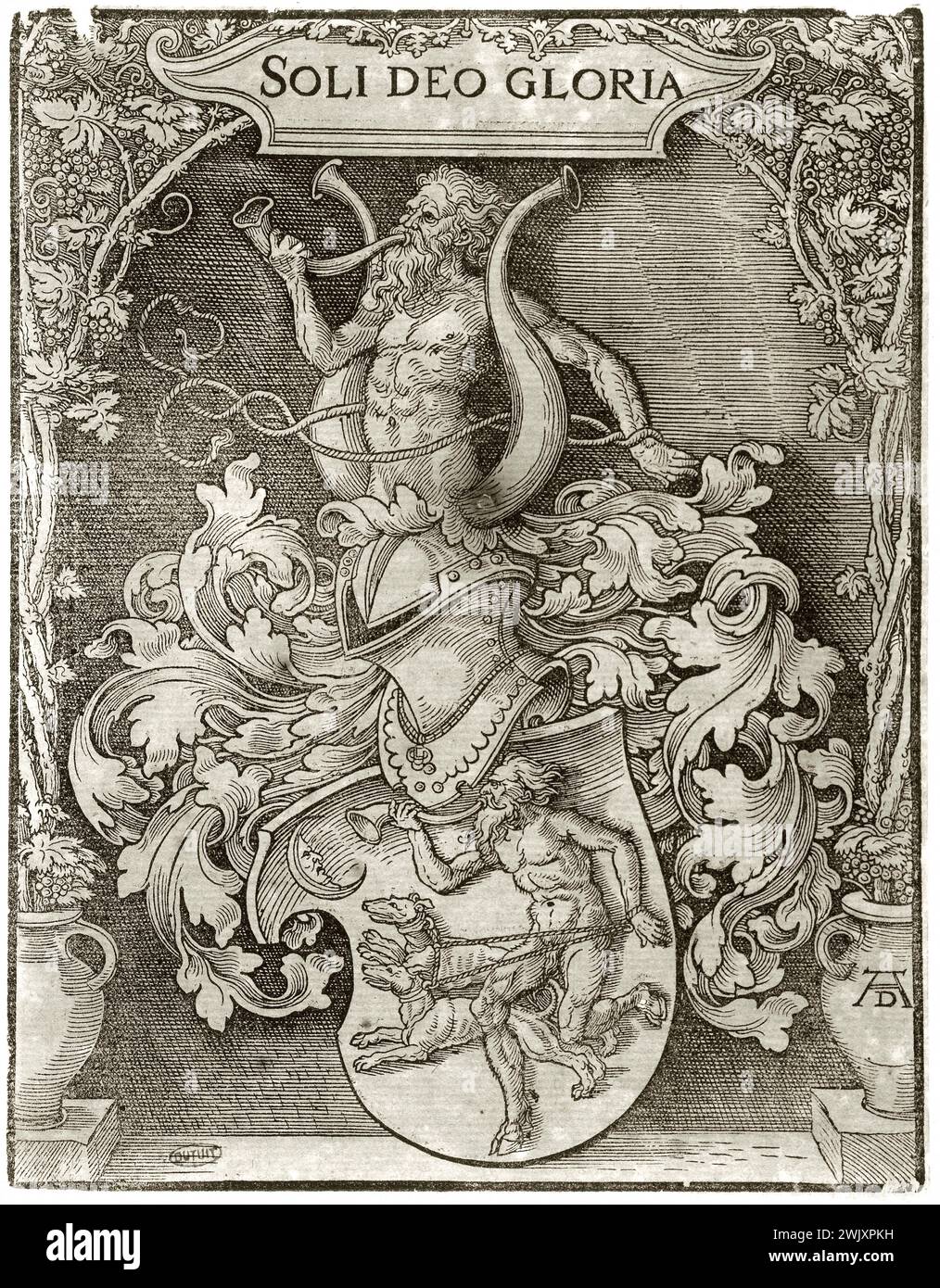 Albrecht Dürer (1471-1528). "The coat of arms of Johann Tscherte ...