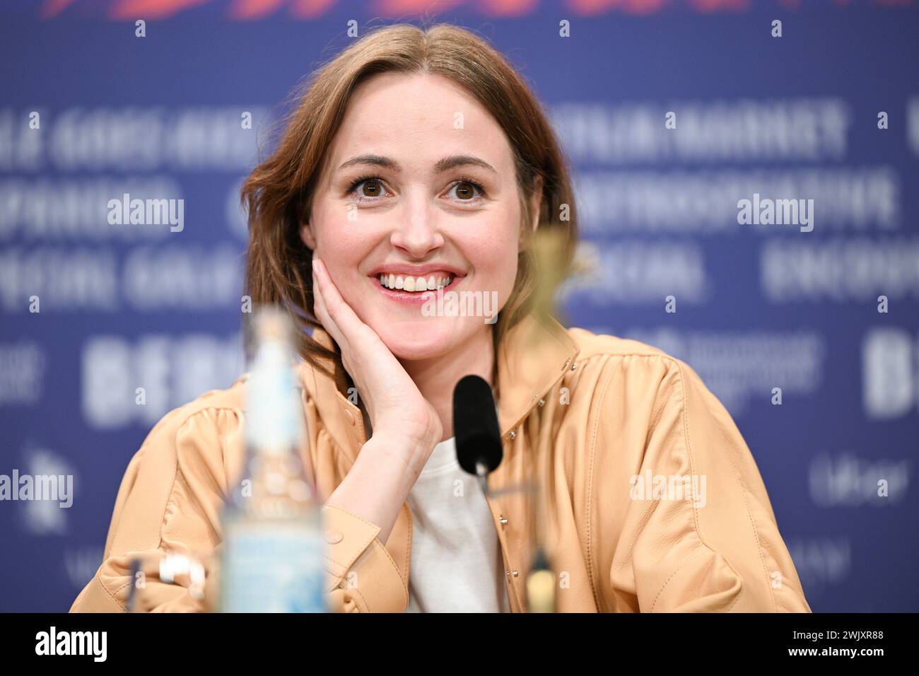 Actress Renate Reinsve attends the press conference for the film ...