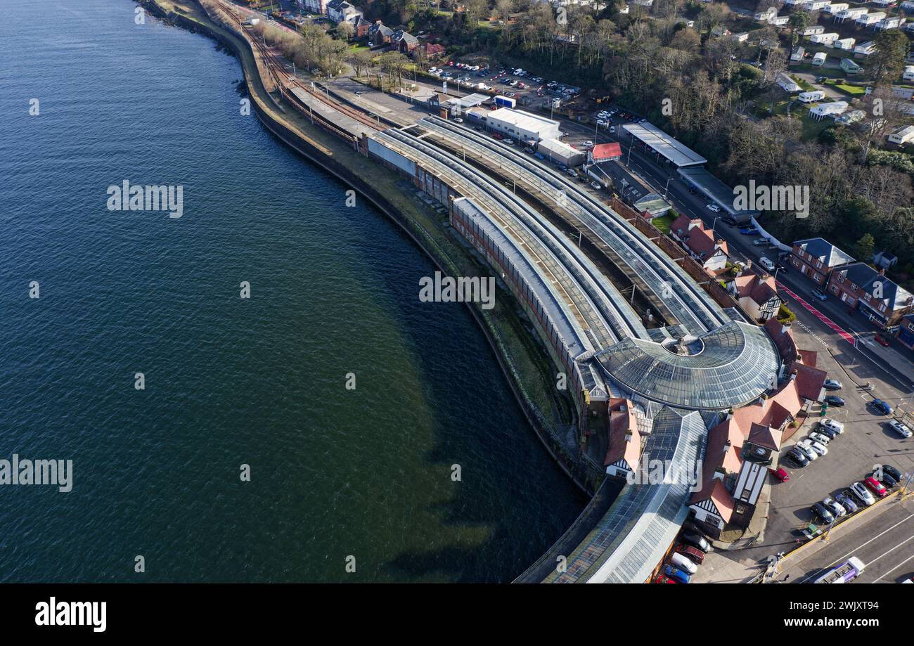 Wemyss Bay train station viewed from above Stock Photo - Alamy