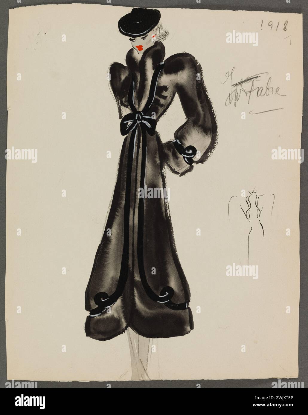 Max Max Furs. "Model drawing". pencil, watercolor and gouache on paper ...