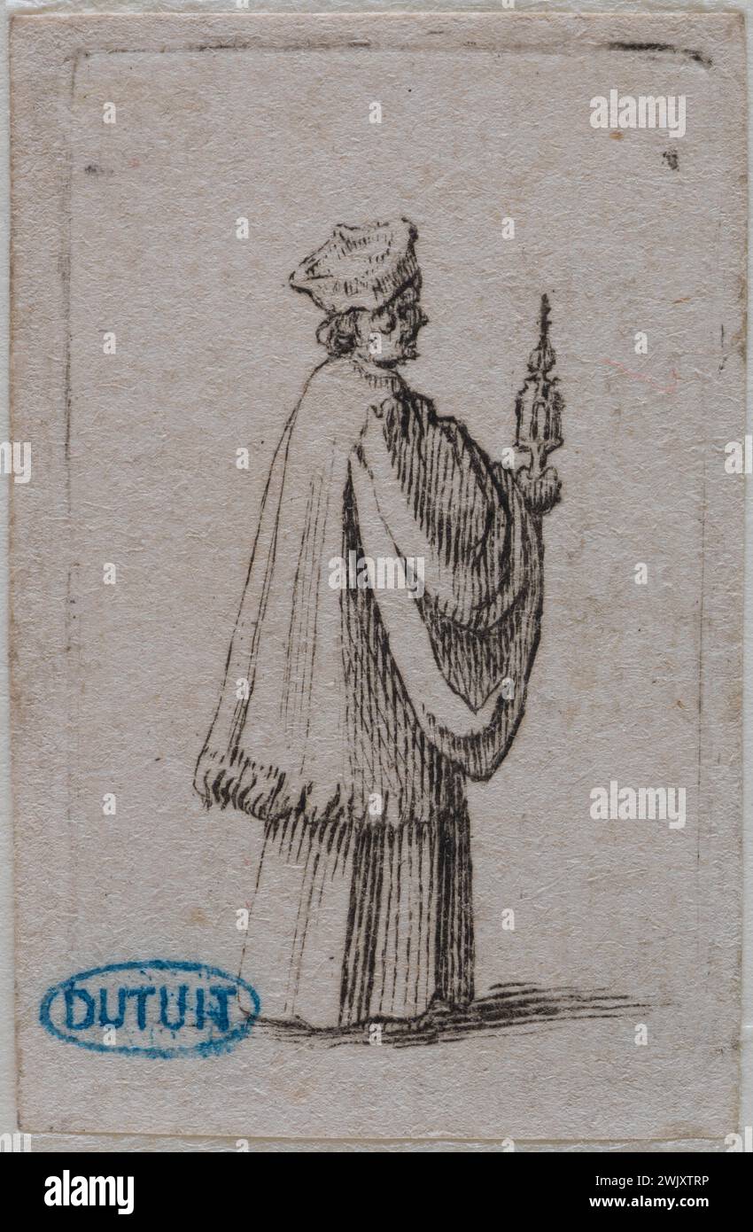 Jacques Callot (1592-1635). "Priest carrying the Blessed Sacrament ...