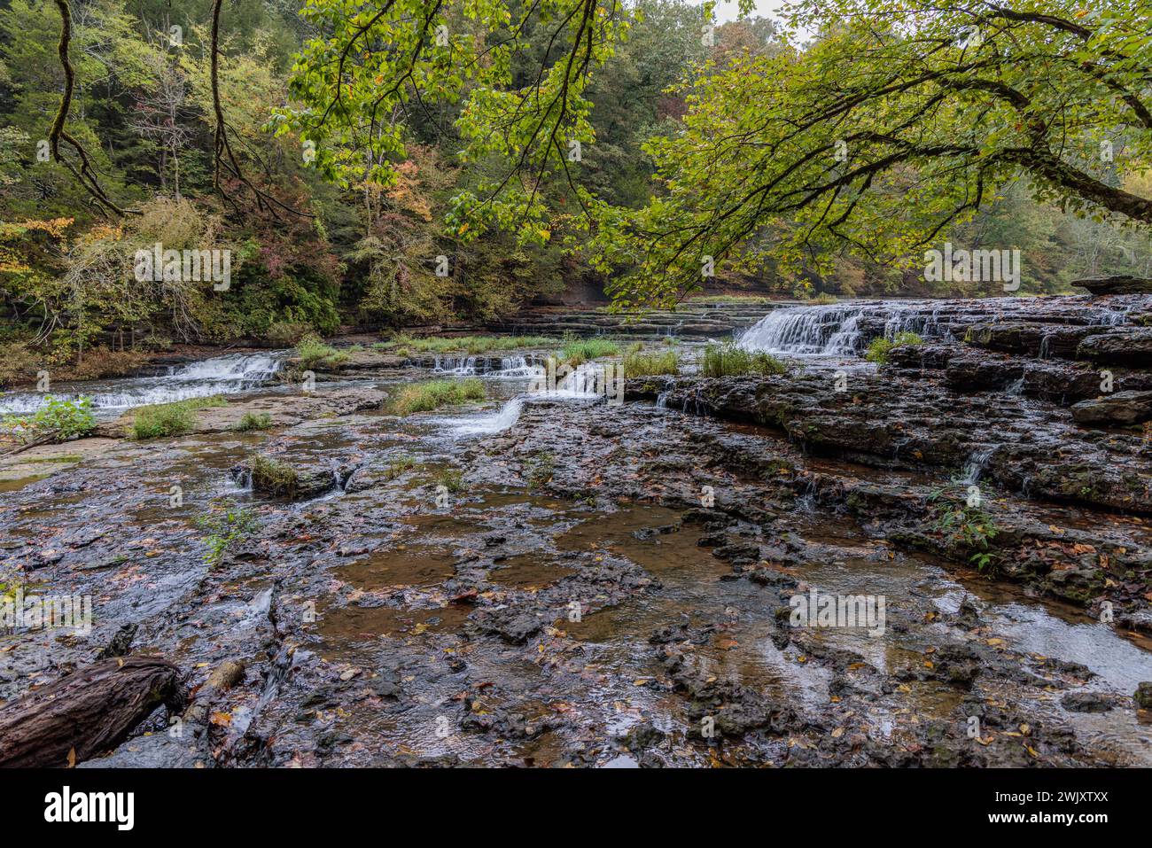 Falling Water Cascades in Burgess Falls State Park near Cookeville ...