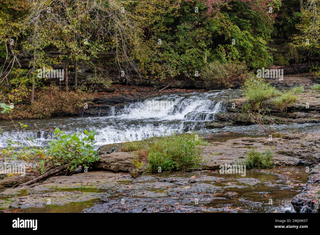 Falling Water Cascades in Burgess Falls State Park near Cookeville ...