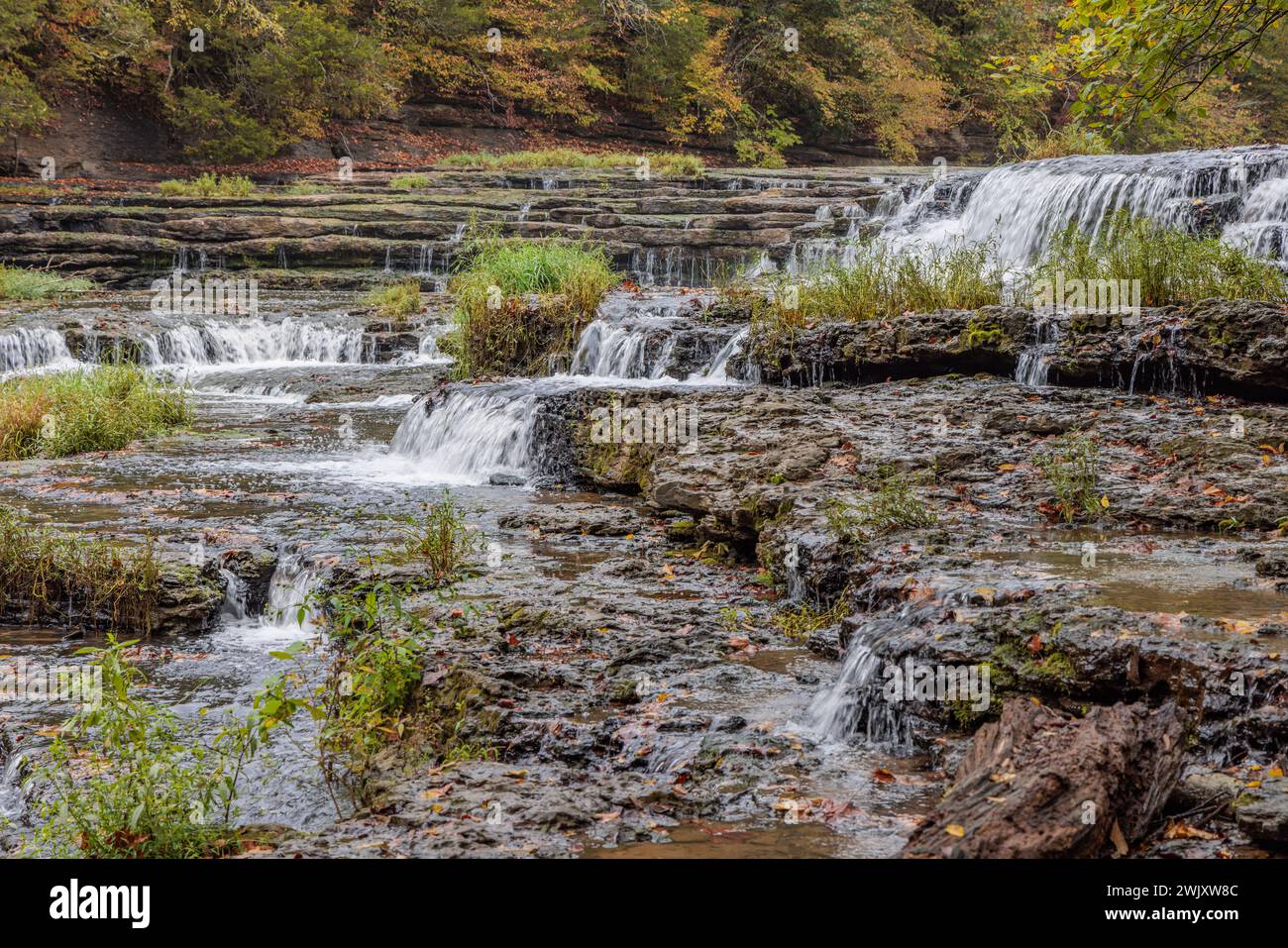 Falling Water Cascades in Burgess Falls State Park near Cookeville ...