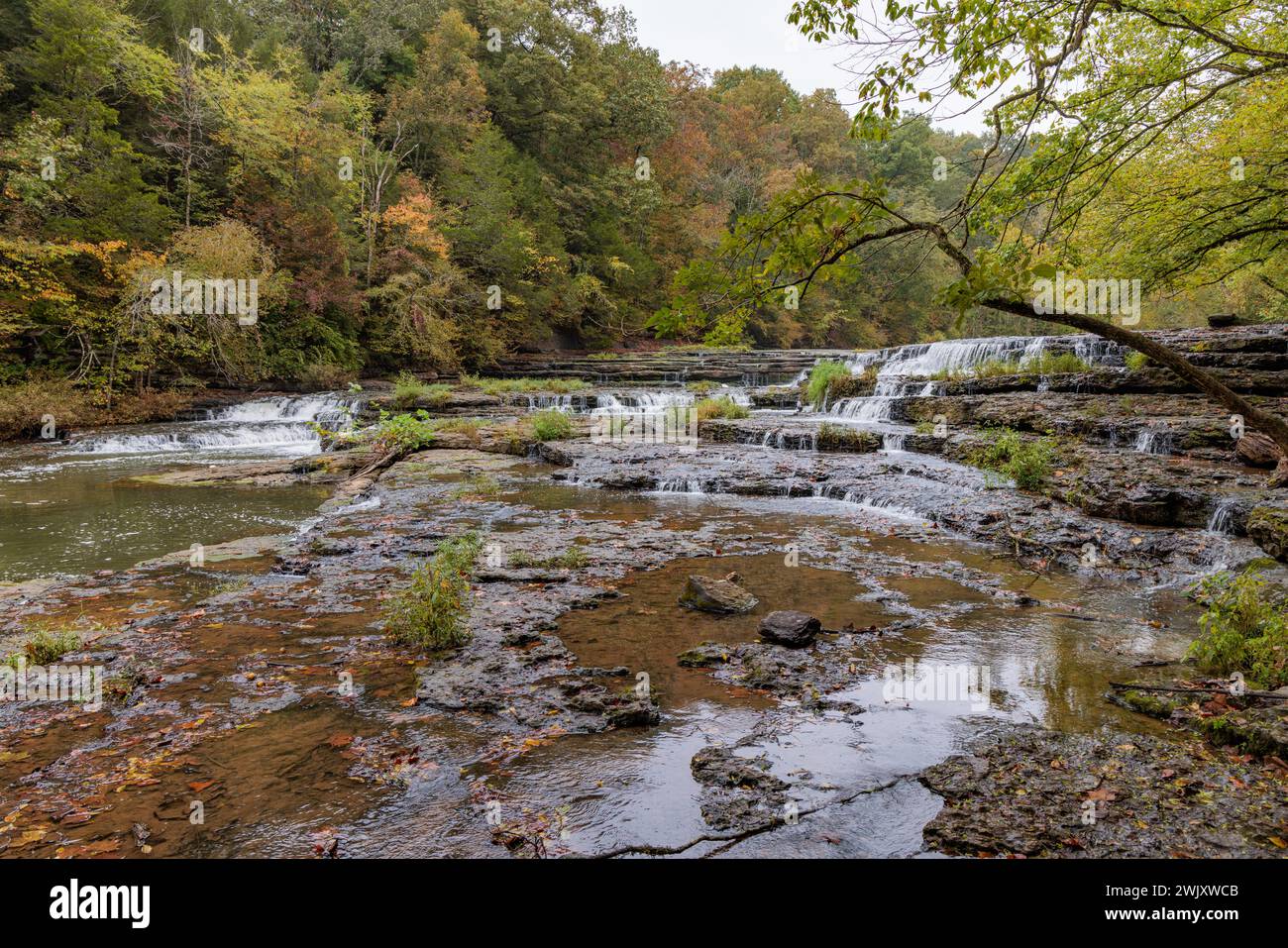 Falling Water Cascades in Burgess Falls State Park near Cookeville ...