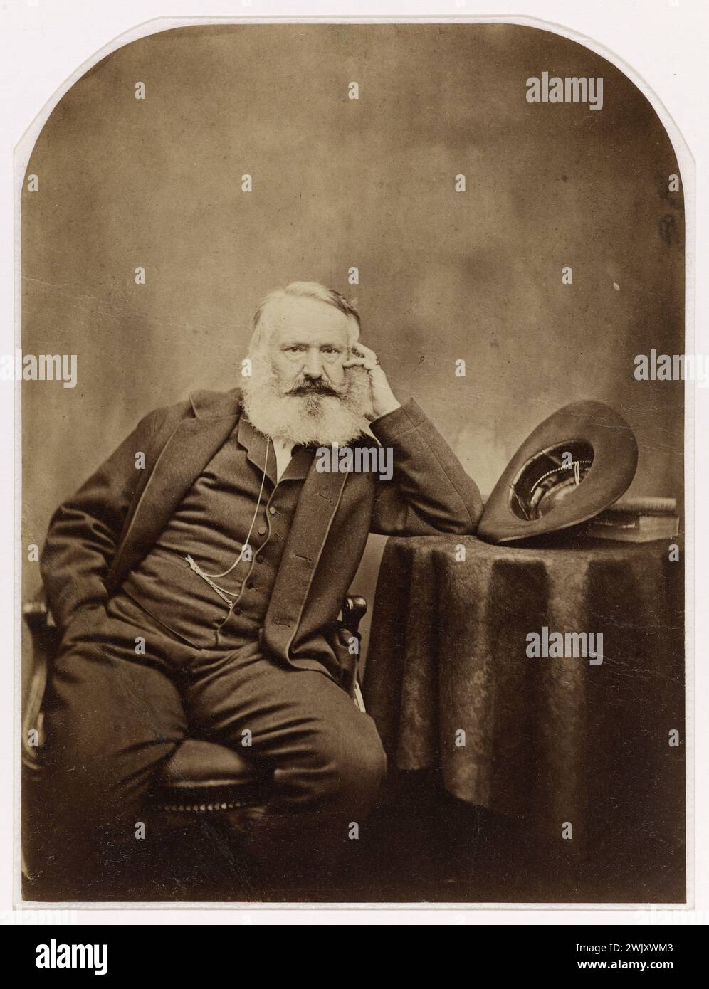 Victor Hugo (1802-1885), French writer. Tax on albumin paper. 1862-1864 ...