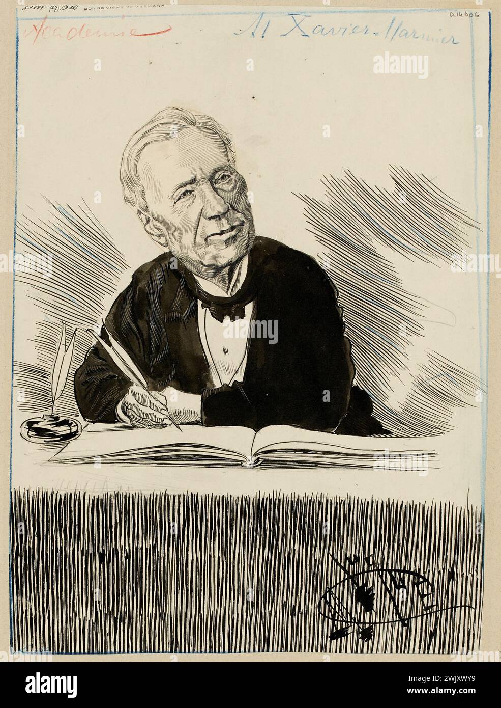 LUQUE, Manuel (n.1854 - d.), Portrait of Xavier Marmier (dummy title ...