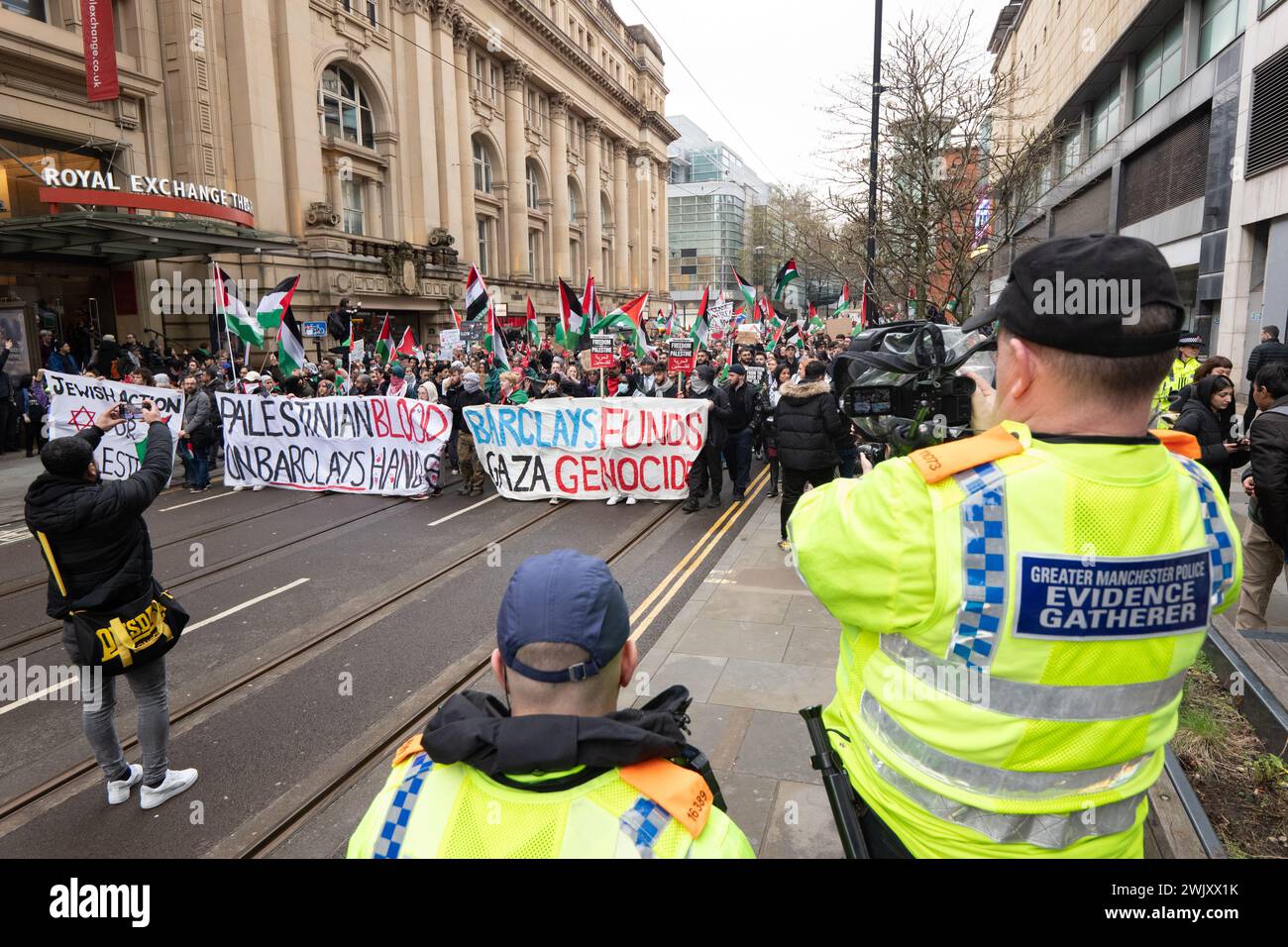 Manchester, UK. 17th Feb, 2024. Palestinian Gaza Protest in Manchester ...