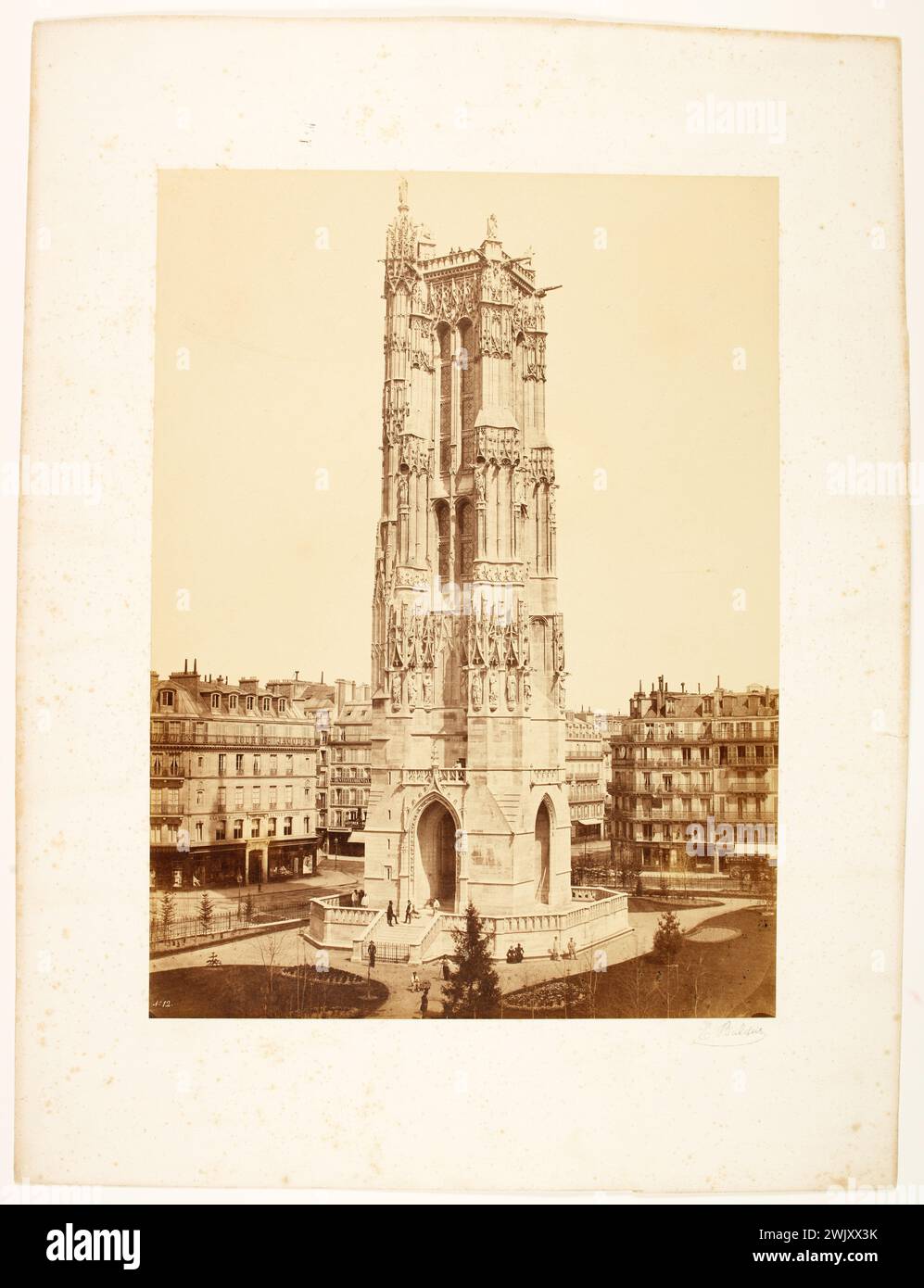 Baldus, Edouard. "Paris, La Tour St Jacques in Paris". Albumin paper ...