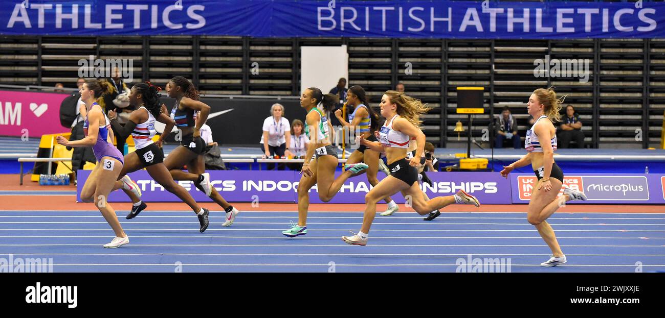 Birmingham England -17-2-2024 :Women’s 60m Semi-Finals at the ...
