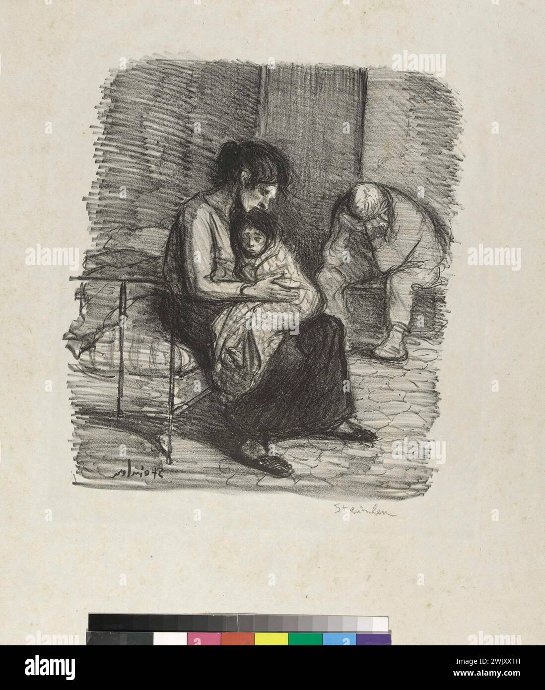 Théophile Alexandre Steinlen (1859-1923). "Misery". Lithography on ...