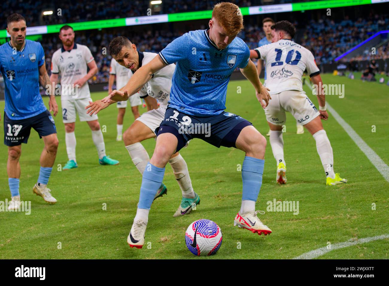 Sydney, Australia. 17th Feb, 2024. Isaías Cortés of Adelaide competes ...