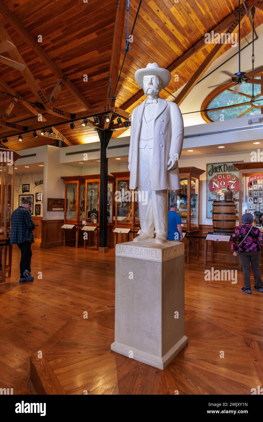 Statue of Jack Daniel in the Visitor Center of the Jack Daniel ...