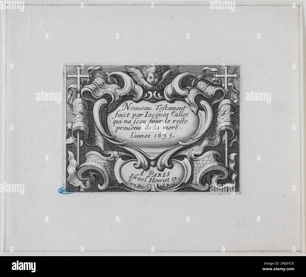 Jacques Callot (1592-1635). "The New Testament, frontispiece ...