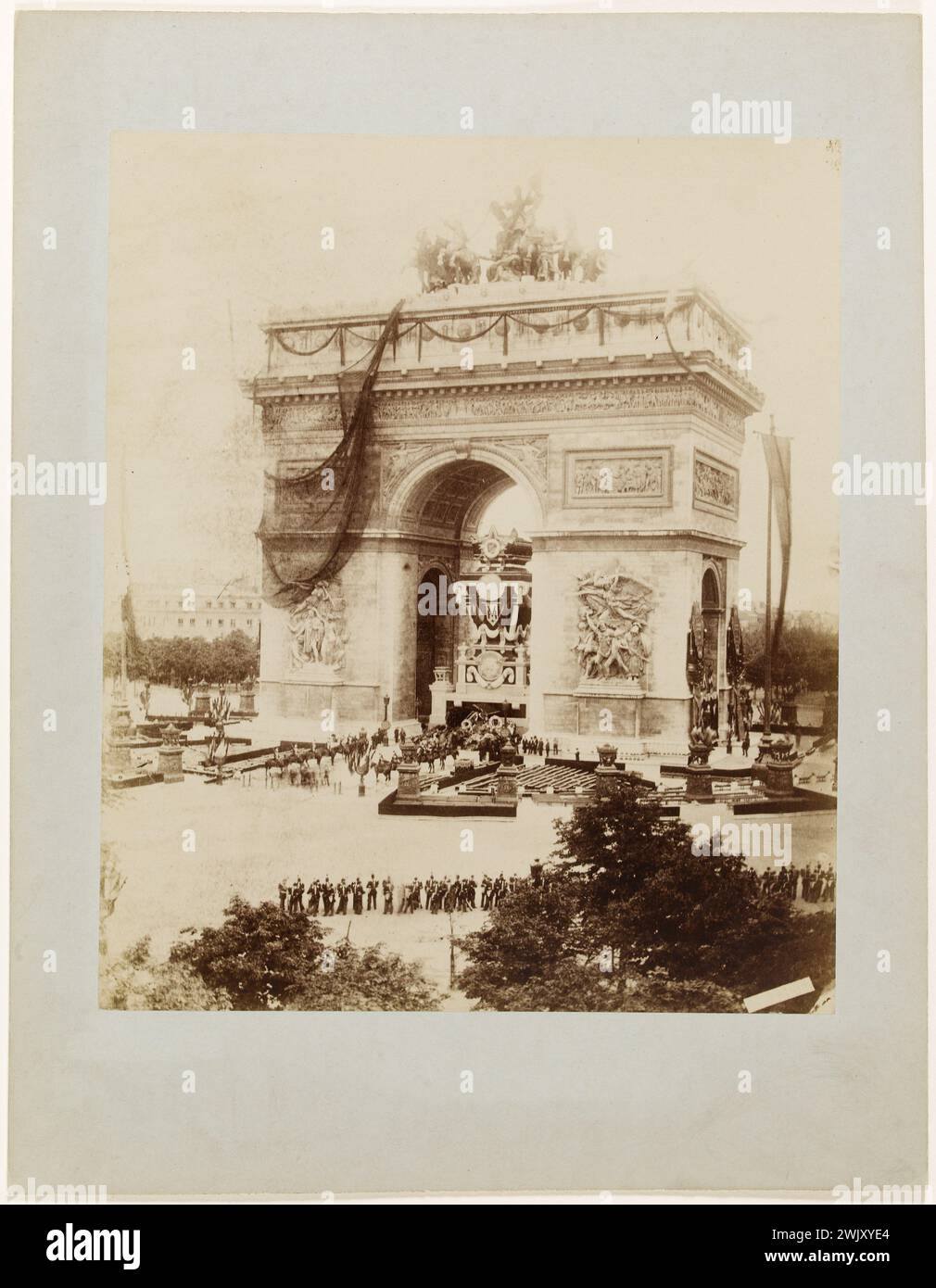 Funeral of Victor Hugo under the Arc de Triomphe ". Anonymous ...