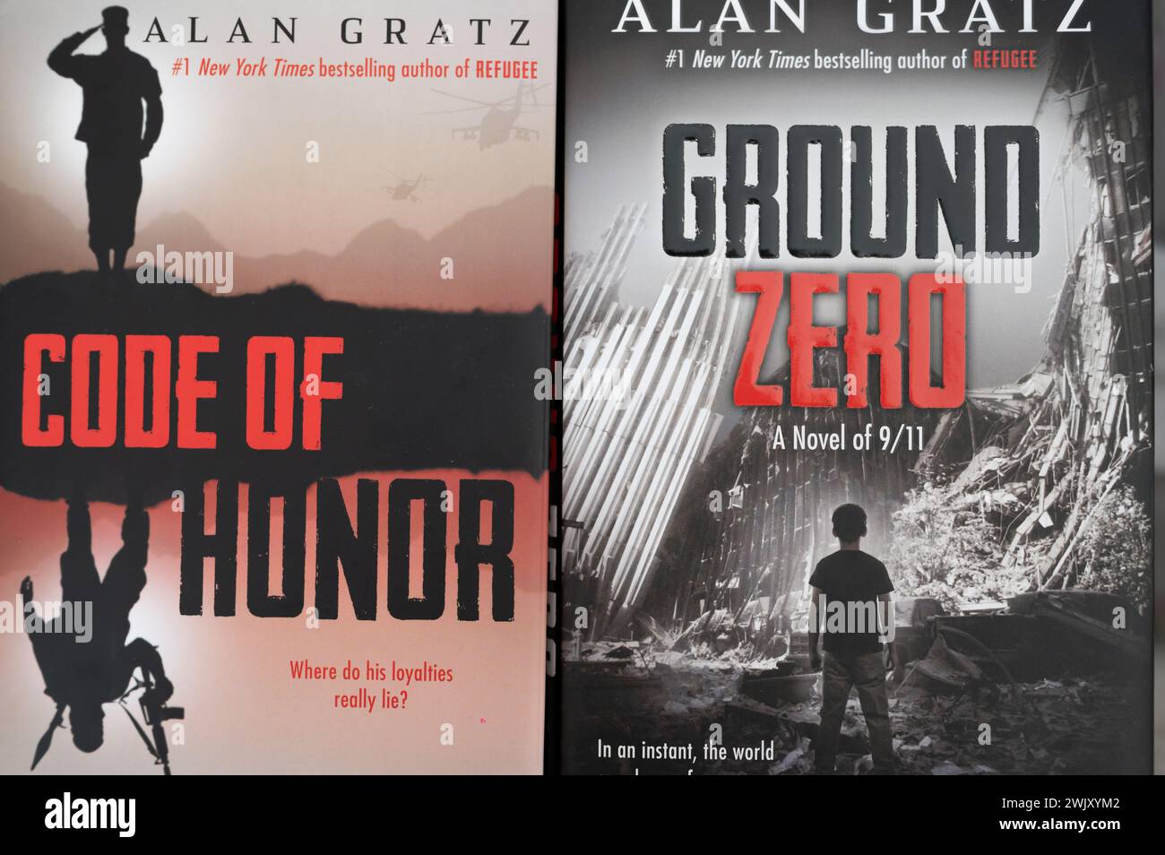 Calgary, Alberta - February 16, 2024: Cover of Alan Gratz's novels ...