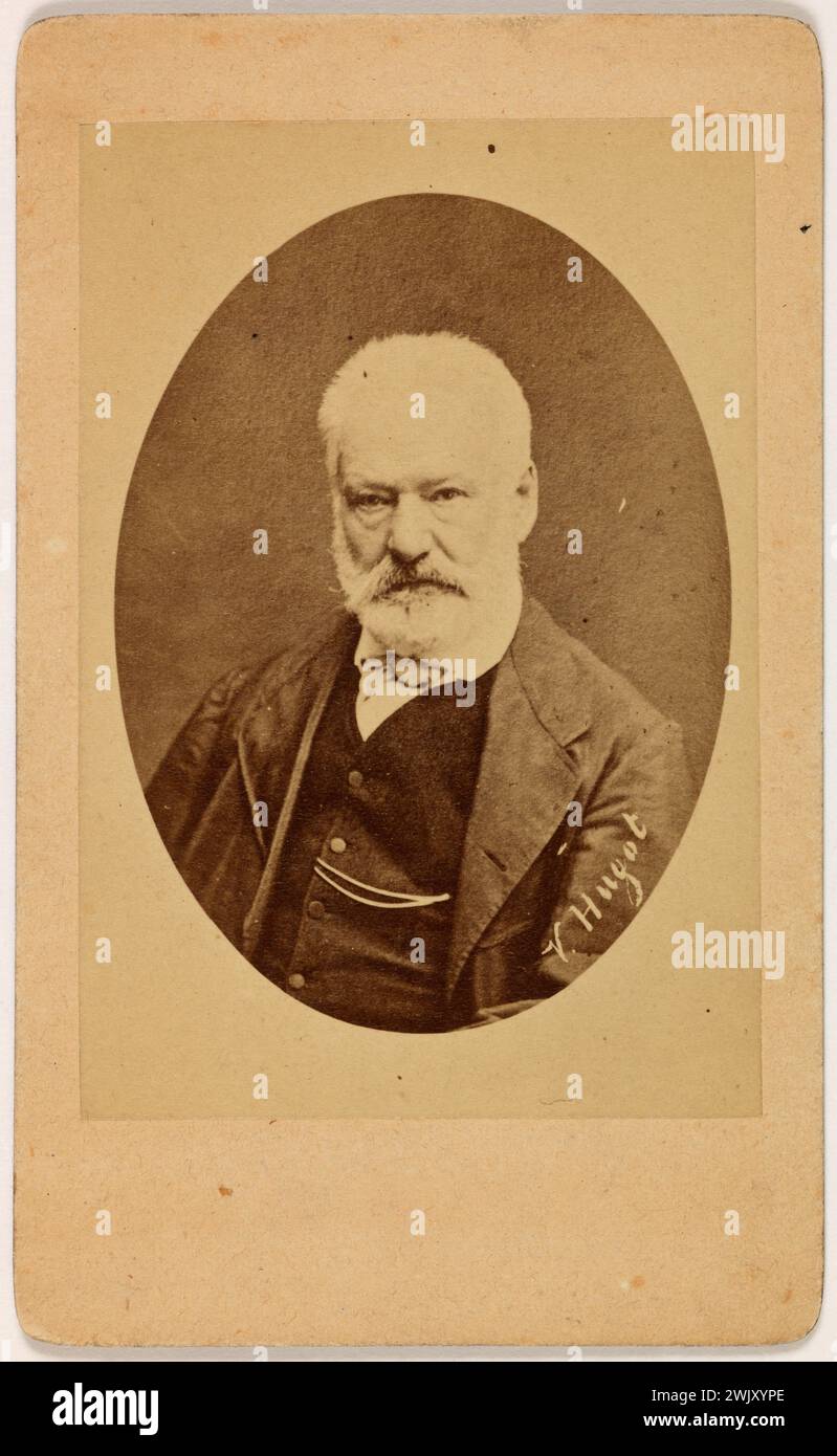 Carjat, Etienne. "Victor Hugo". Albumin paper draw. 1874-1874. Paris ...