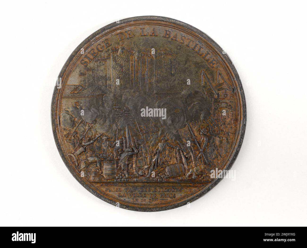 Bertrand Andrieu (1761-1822). "Capture of the Bastille". Tin. July 14 ...