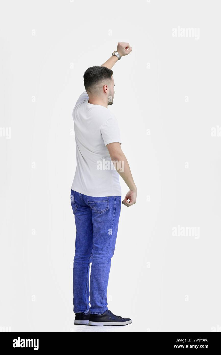 Full body view male nervous hi-res stock photography and images - Alamy