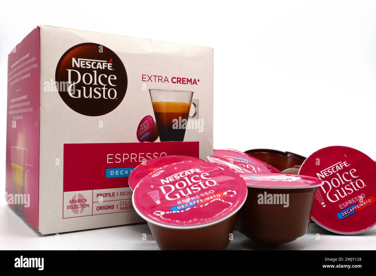 NESCAFE' Dolce Gusto Coffee pods. Nescafé is a brand of Nestlé Stock ...