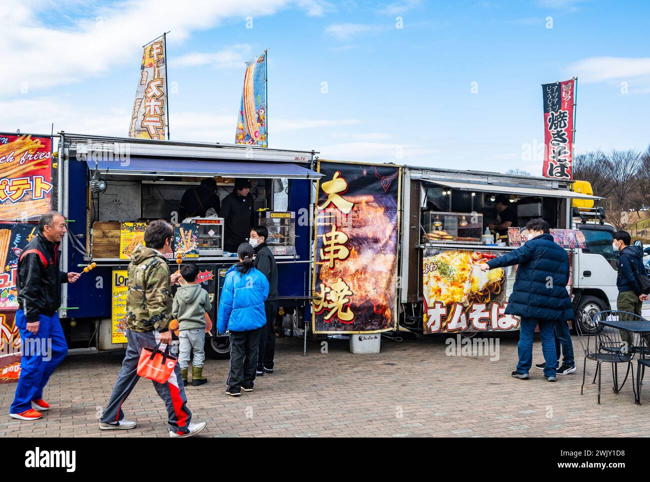 Food trucks offer varieties of food. Saitama, Japan Stock Photo - Alamy