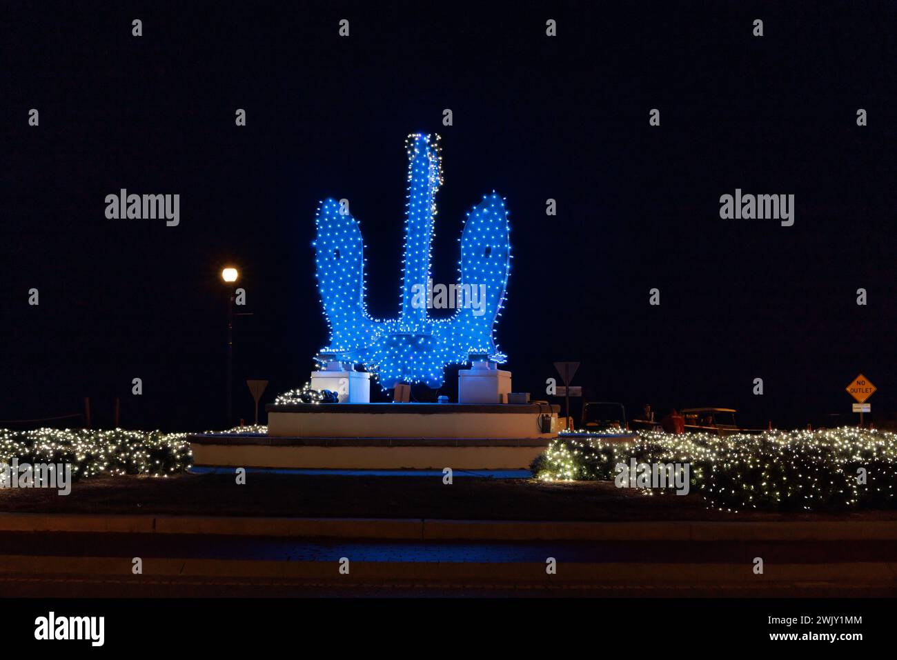 Ship anchor decorated with Christmas lights at the annual Harbor Lights ...