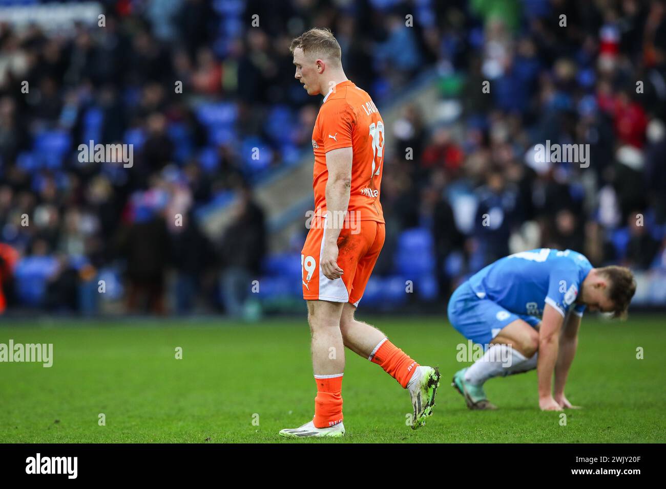 Shayne Lavery of Blackpool reacts during the Sky Bet League 1 match ...