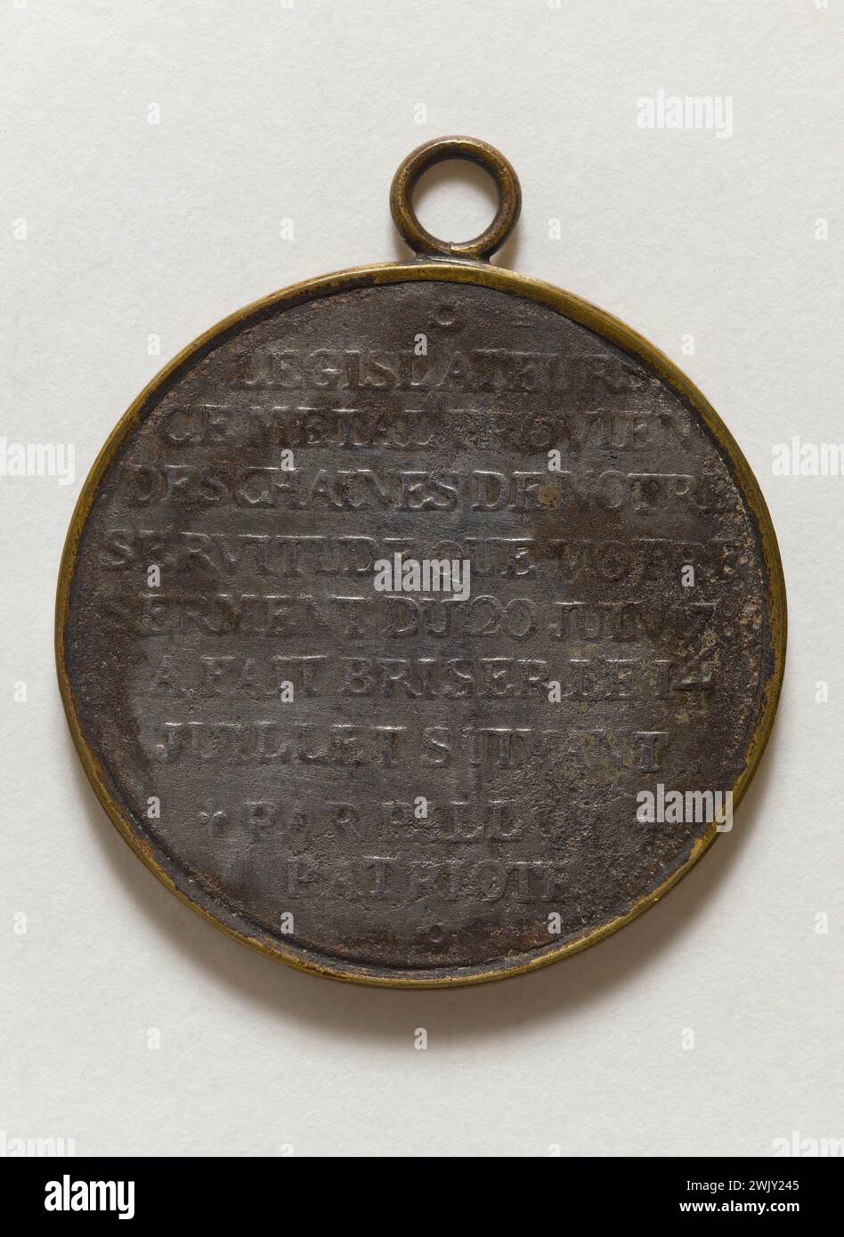 Pierre-François Palloy (1755-1835). "Jabobin club". Etain circled in ...