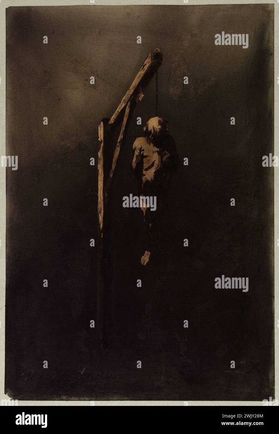 Graphite and brown wash on laid paper hi-res stock photography and ...