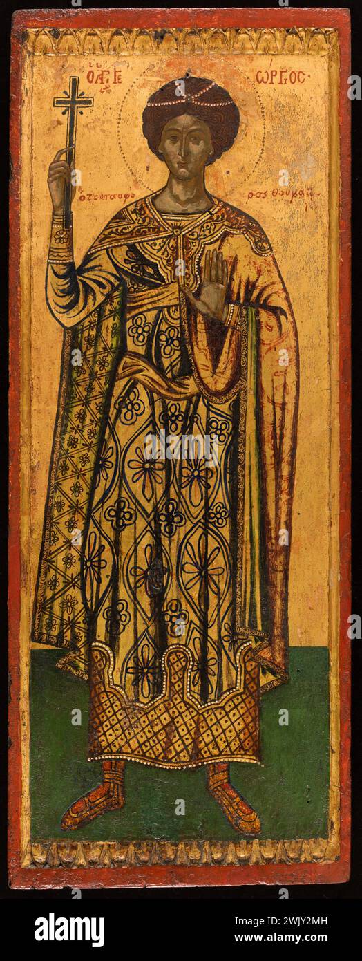 Macedonia. "Saint Georges". Tempera and gold on wood. Sixteenth century ...