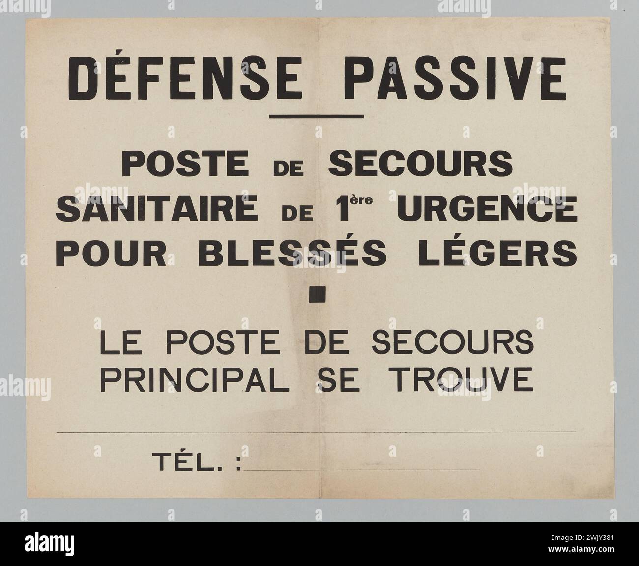 Anonymous, Defense passive (registered title (letter)), 1940 ...