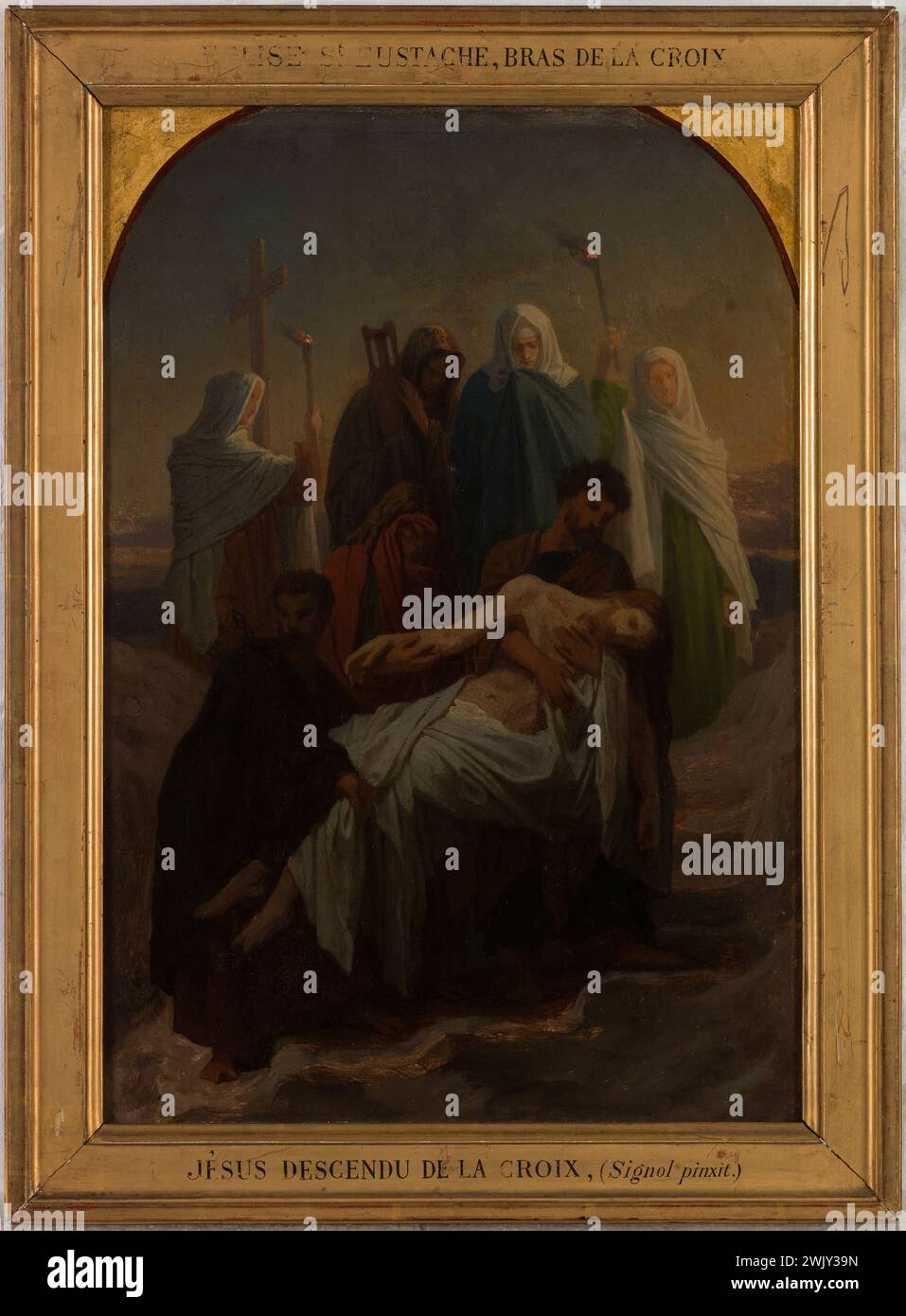 Emile Signol (1804-1892). "Sketch for the Saint-Eustache church: the ...