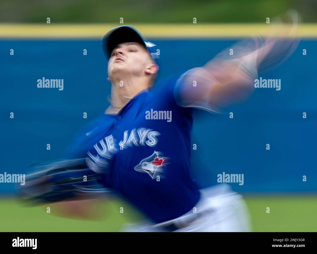 Toronto Blue Jays pitcher Ricky Tiedemann throws live batting practice ...