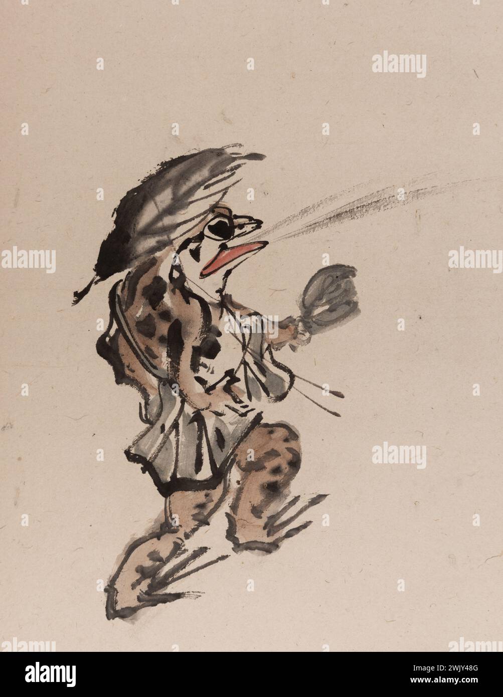 Kawanabe, Kyōsai (n.1831-05-18-D.1889-04-26), Grenouilles (title given ...