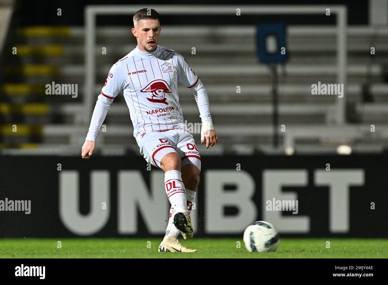 Alessandro Ciranni (14) of Zulte-Waregem pictured during a soccer game ...