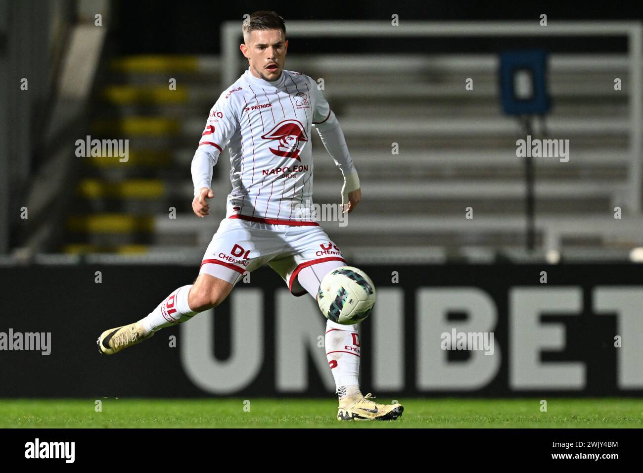 Alessandro Ciranni (14) of Zulte-Waregem pictured during a soccer game ...